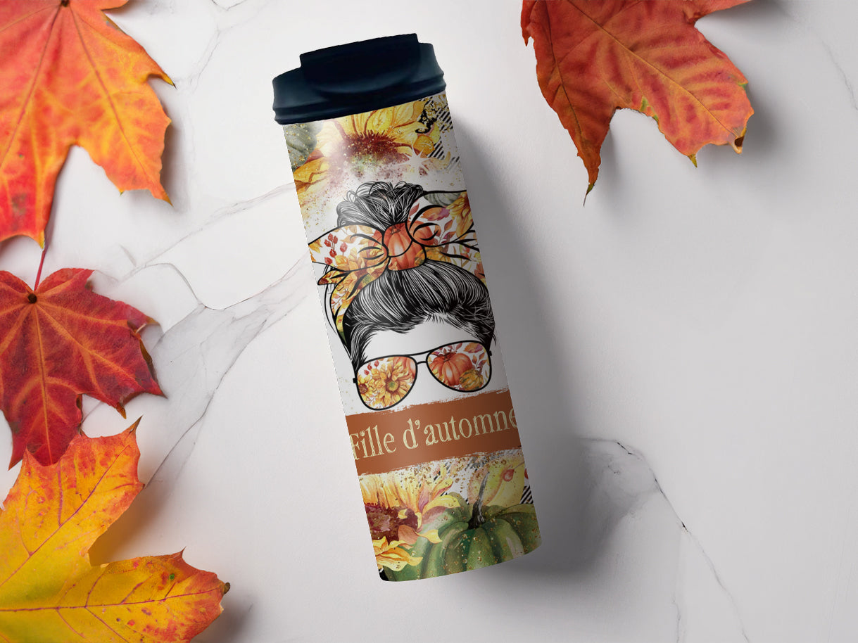 Gobelet en acier inoxydable - Fille d'automne
