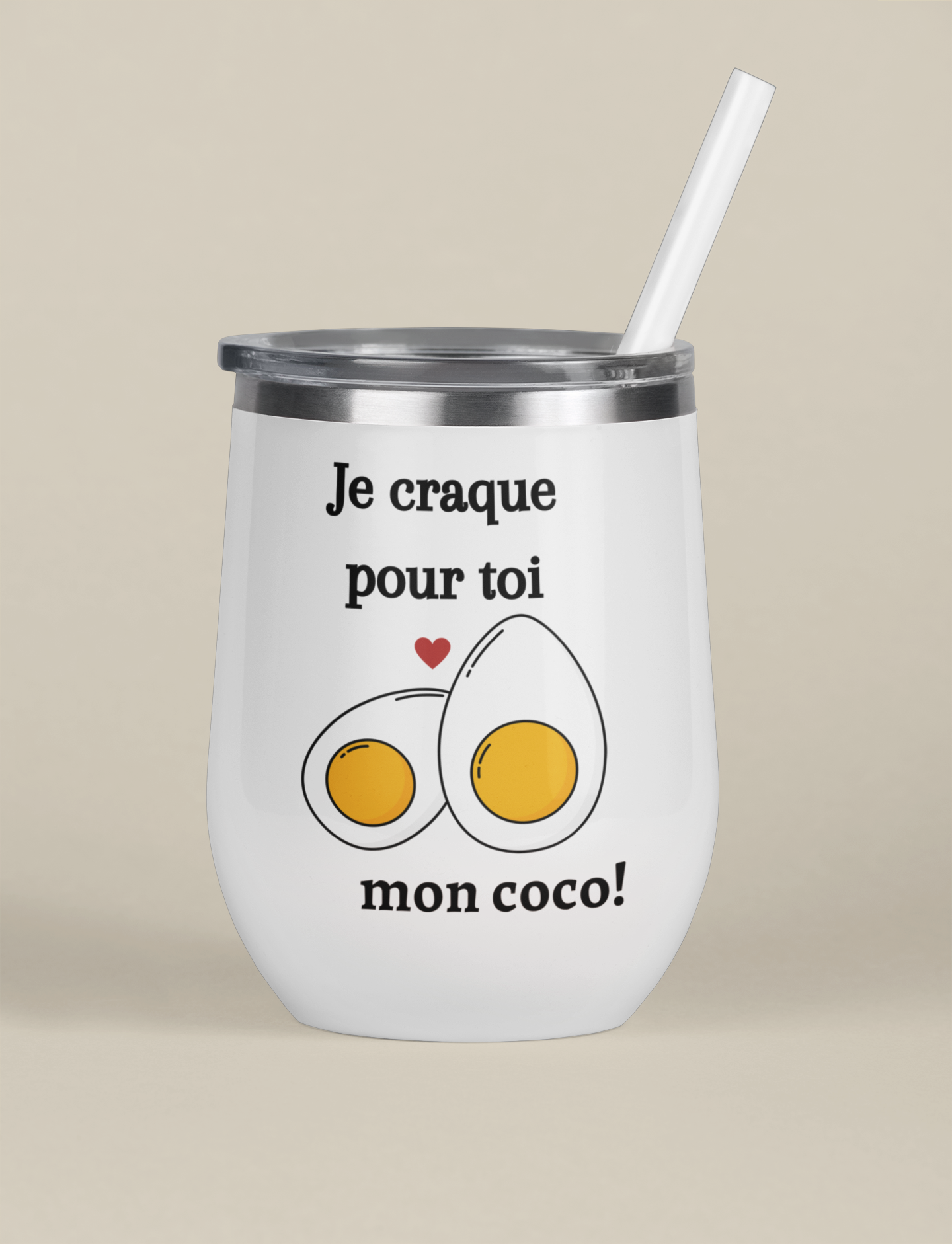 Verre thermos - Je craque pour toi mon coco